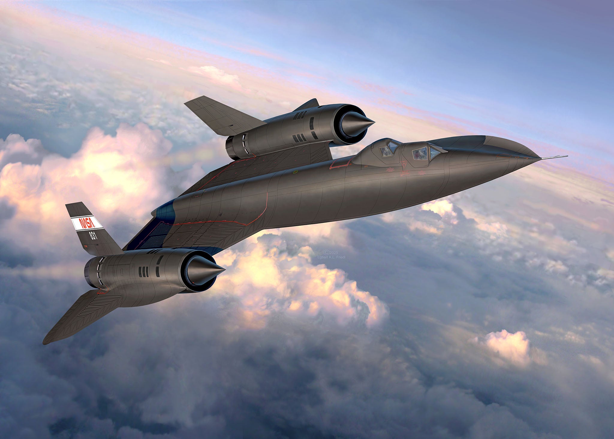 SR-71B Blackbird model: training version in 1:48 scale