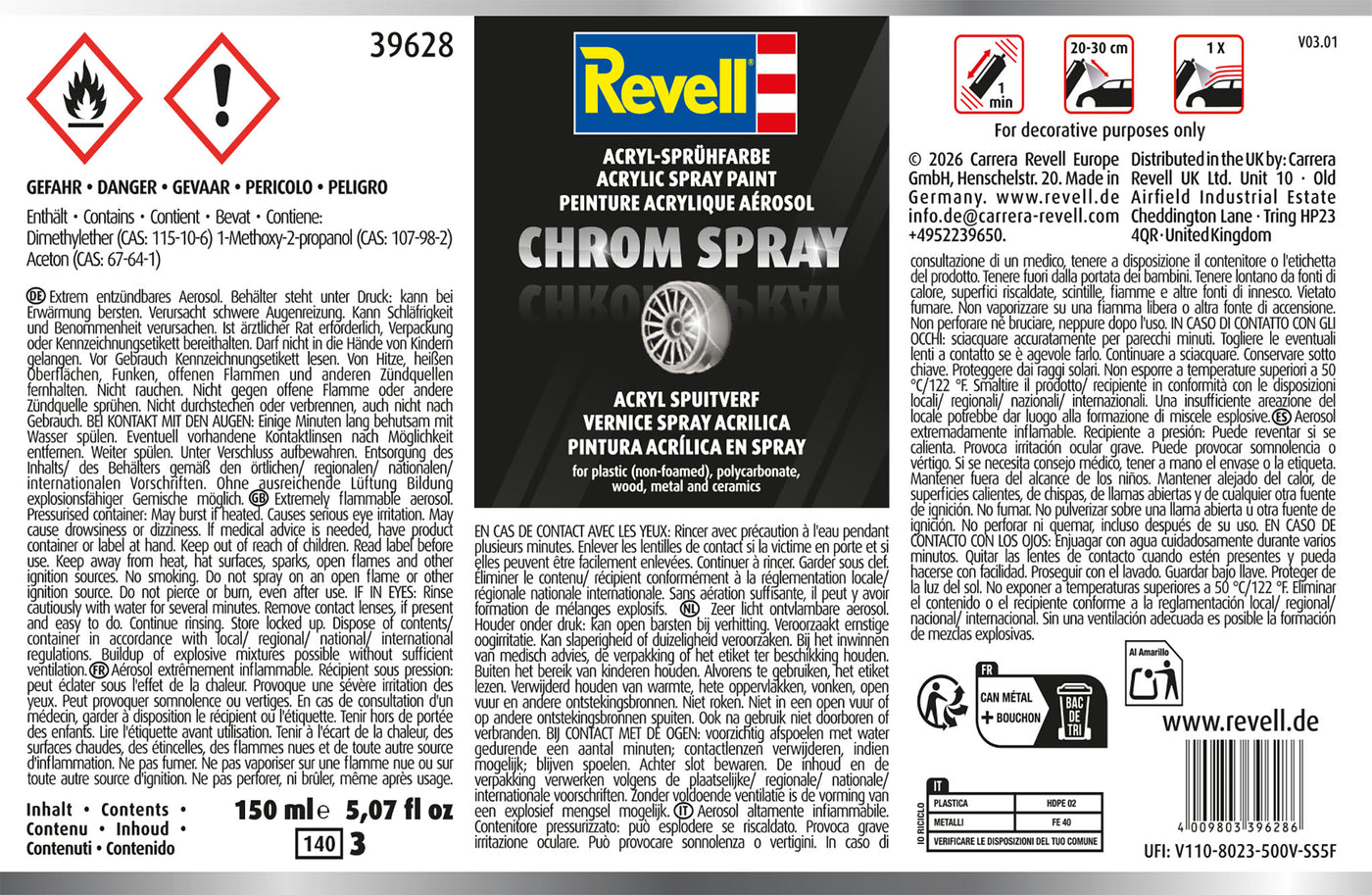 Revell Chrome Spray: High-quality finish for your model