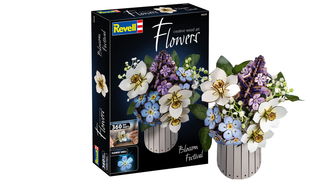 Revell Flowers: The first DIY wooden flowers with fragrance & vase